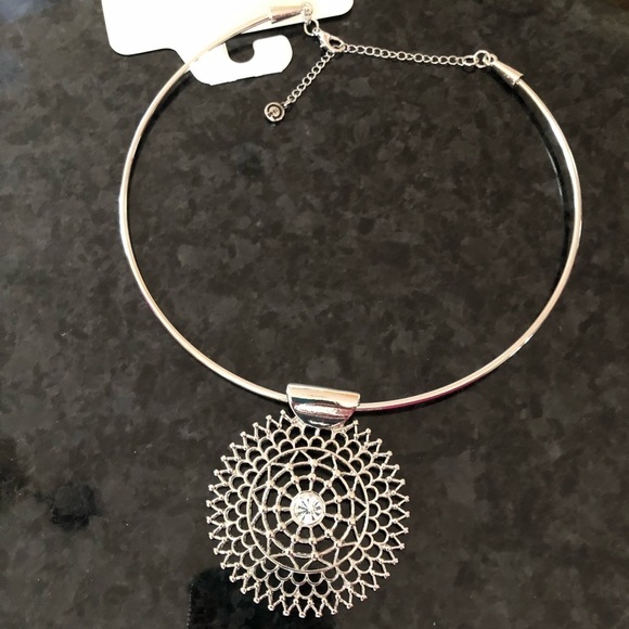 Jewelry | Silver Base Metal Choker Necklace Adjustable Clasp | Poshmark